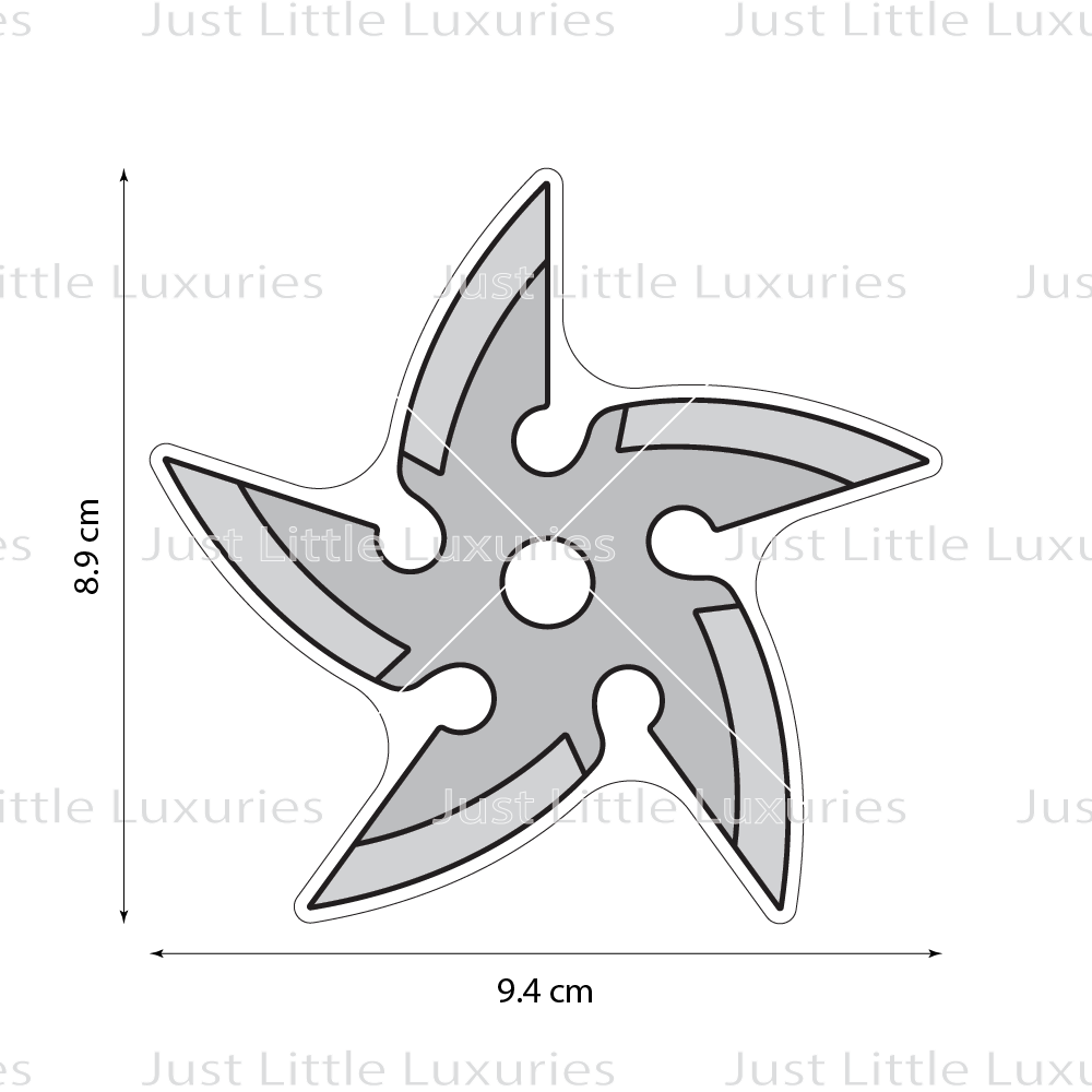 5 Point Ninja Star Cookie Cutter and Embosser (DIGITAL DOWNLOAD) – Just Little Luxuries