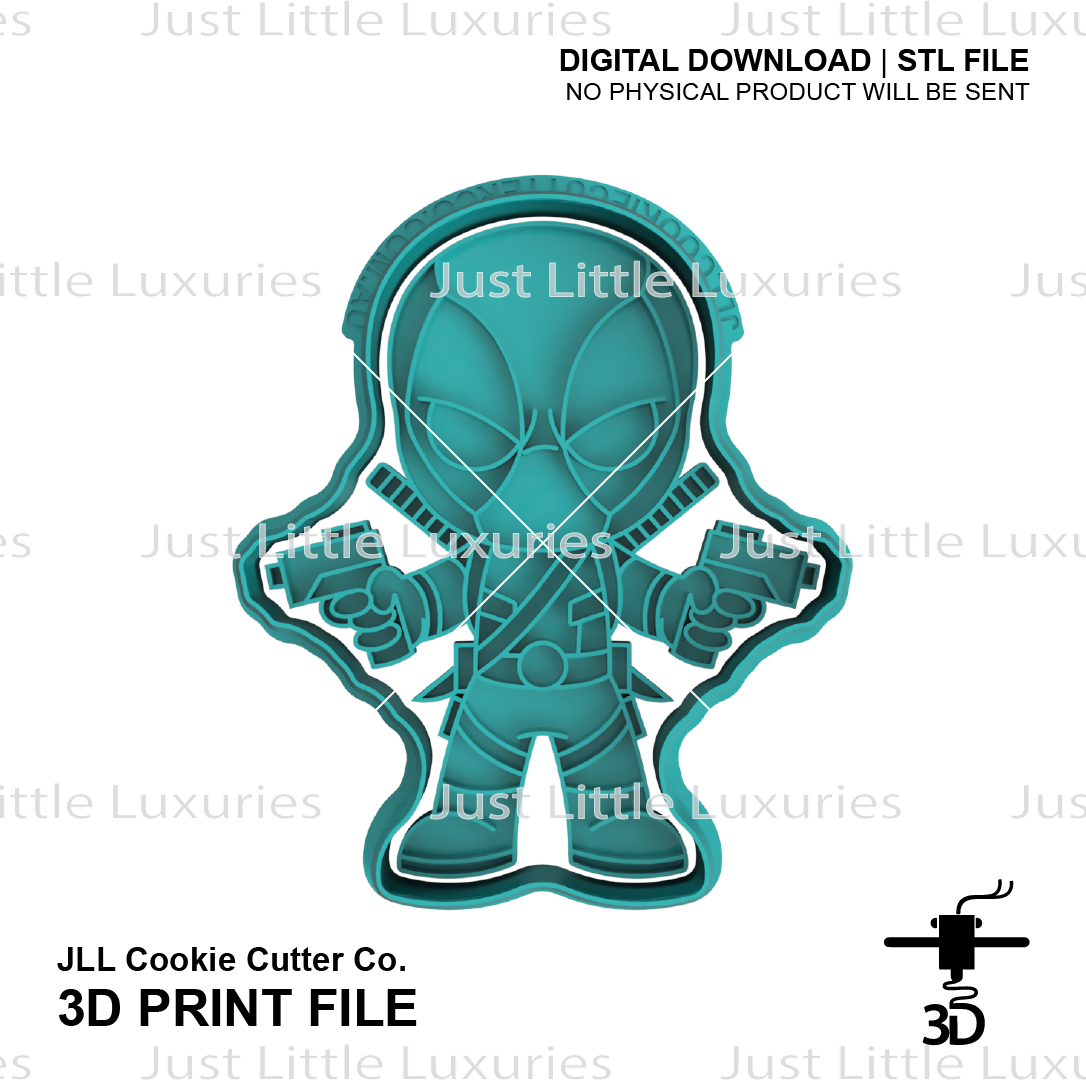 Deadpool Cutter and Embosser (DIGITAL DOWNLOAD) | JLL Cookie Cutter Co ...