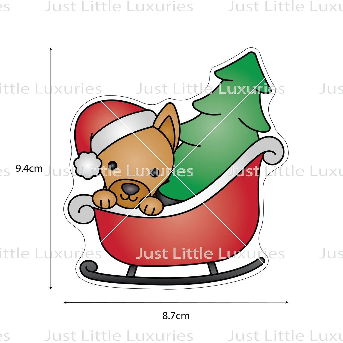 Christmas Dingo in Sleigh Cookie Cutter – Just Little Luxuries