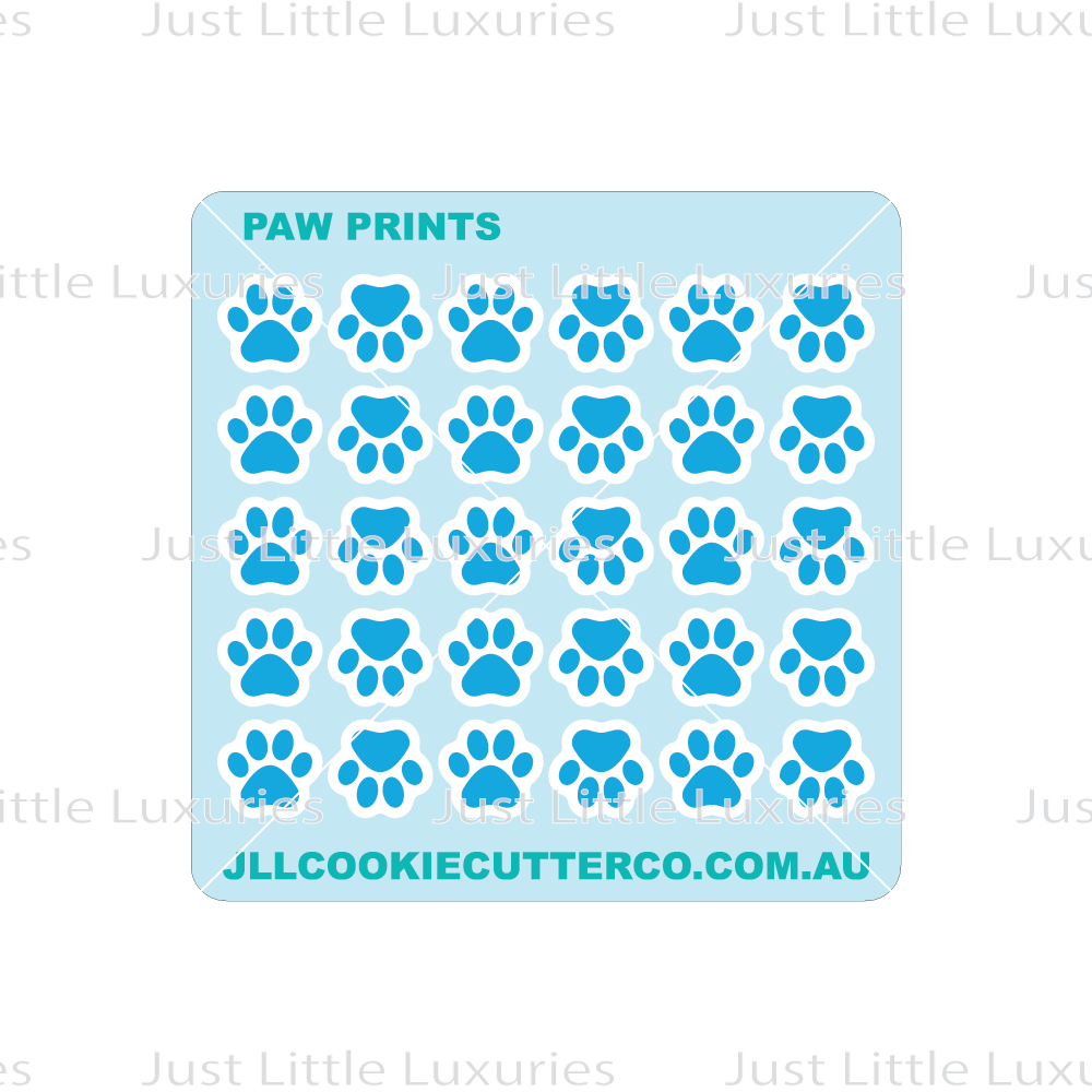 Paw Print Sprinkle Stencil | JLL Cookie Cutter Co. – Just Little Luxuries