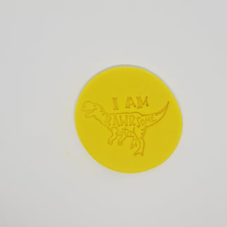 I am RAWsome Dinosaur Cookie Embosser. Fondant Embosser – Just Little ...